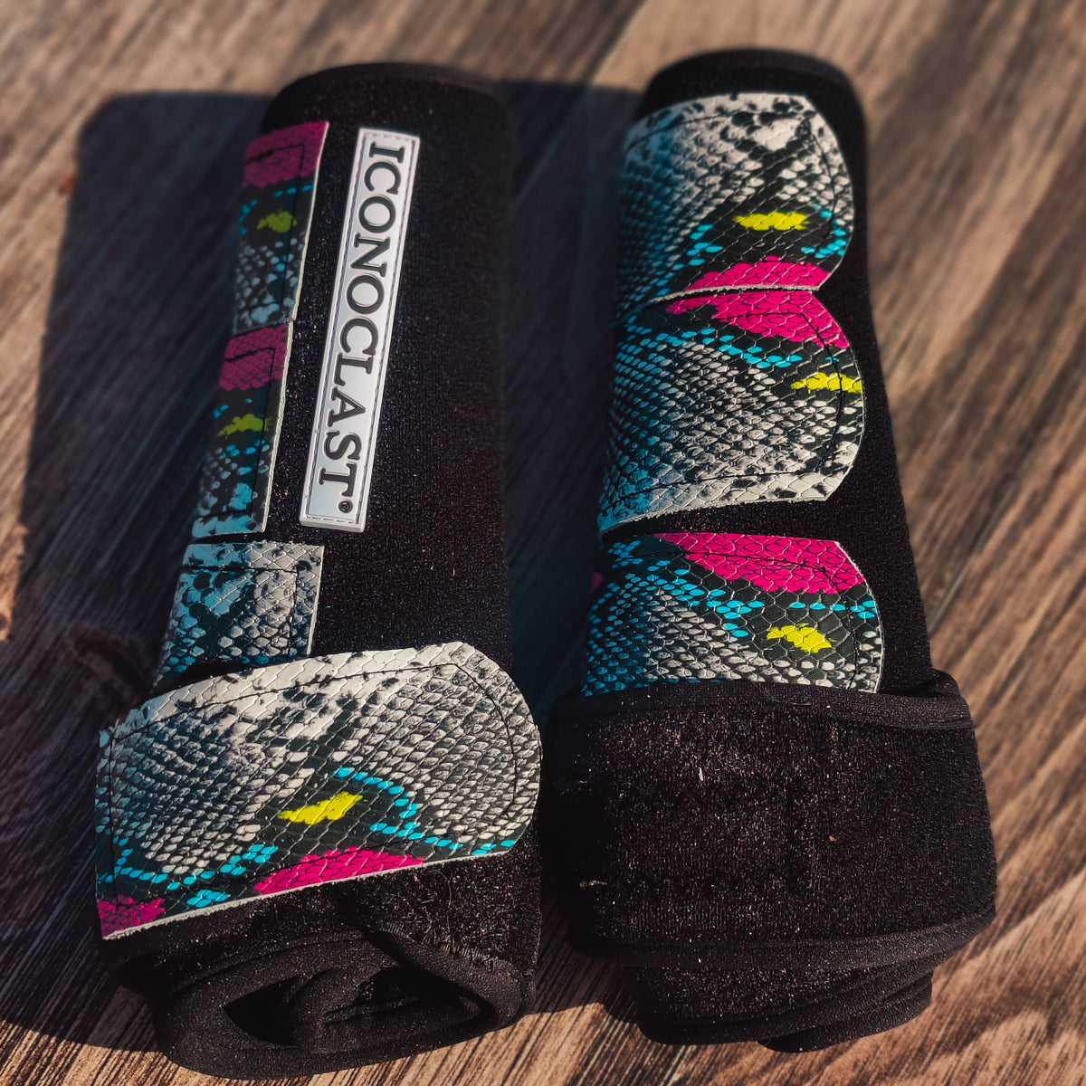 Small Black Iconoclast Fronts w/ Retro Python Leather Straps – TGC Brands