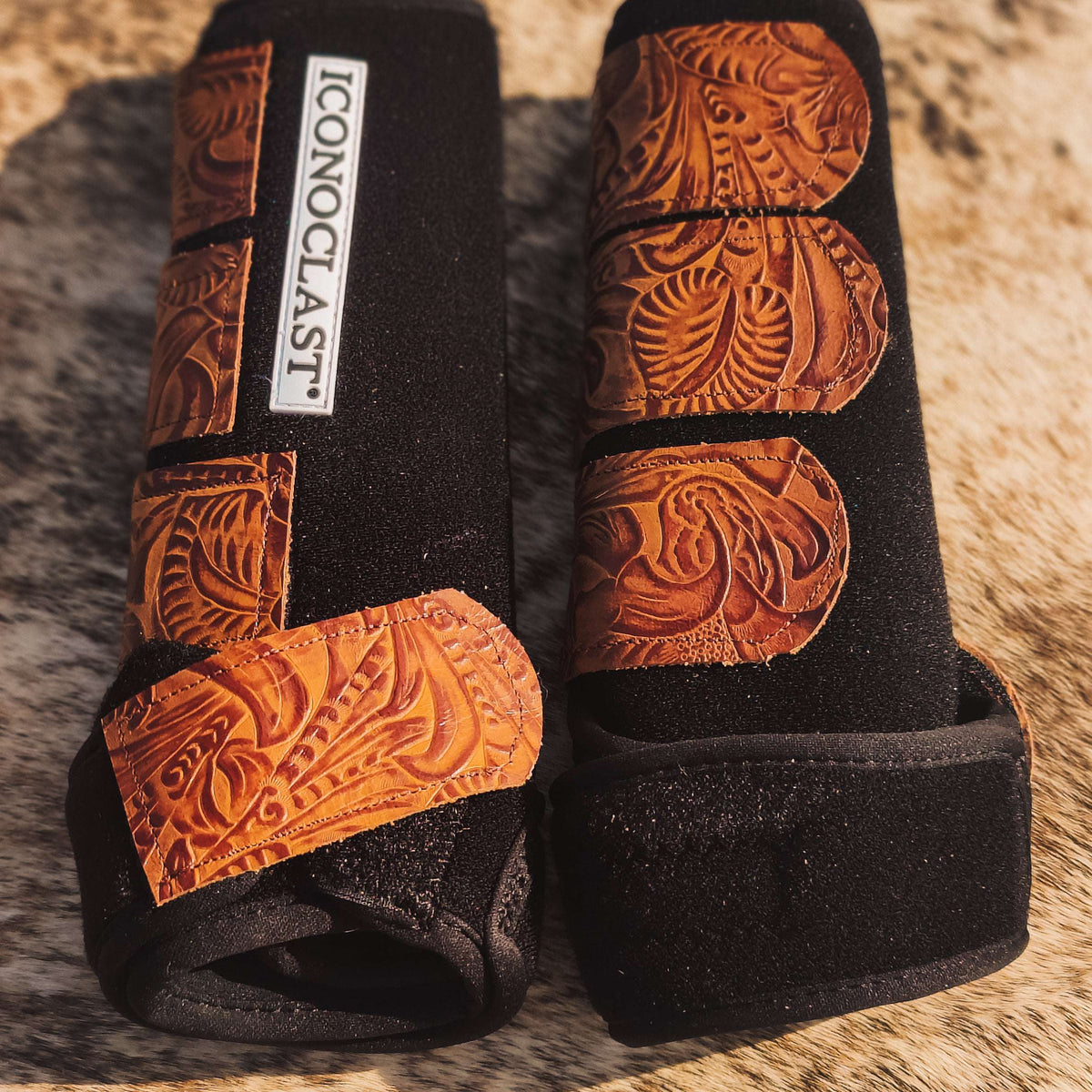 Western Classic Custom Brown Tooled Leather Strap Boots – TGC Brands